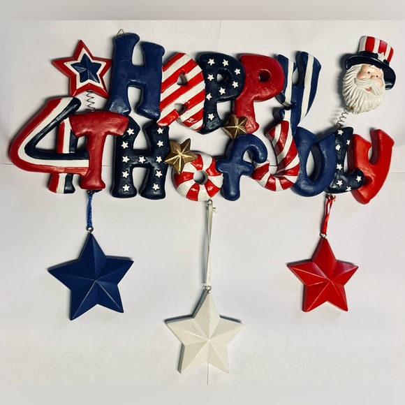 Holiday | 4th Of July Patriotic Red White Blue Wall Plaque | Poshmark